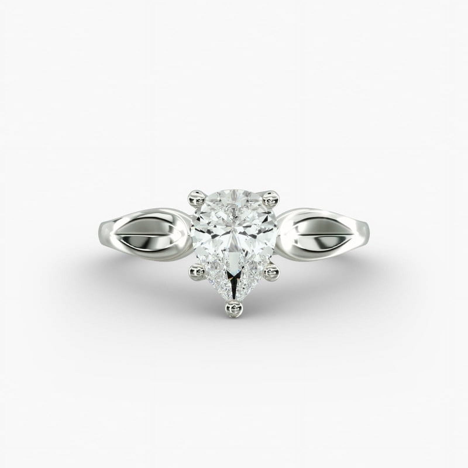 Aura Jewel Pear Cut 1.6 Ct Lab Created Diamond Women's Ring - Stamped ...