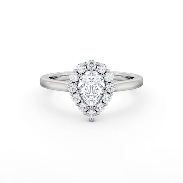 Aura Jewel Promise Rings - 1.2 Ct Pear Cut Solitaire Ring with Accent ...