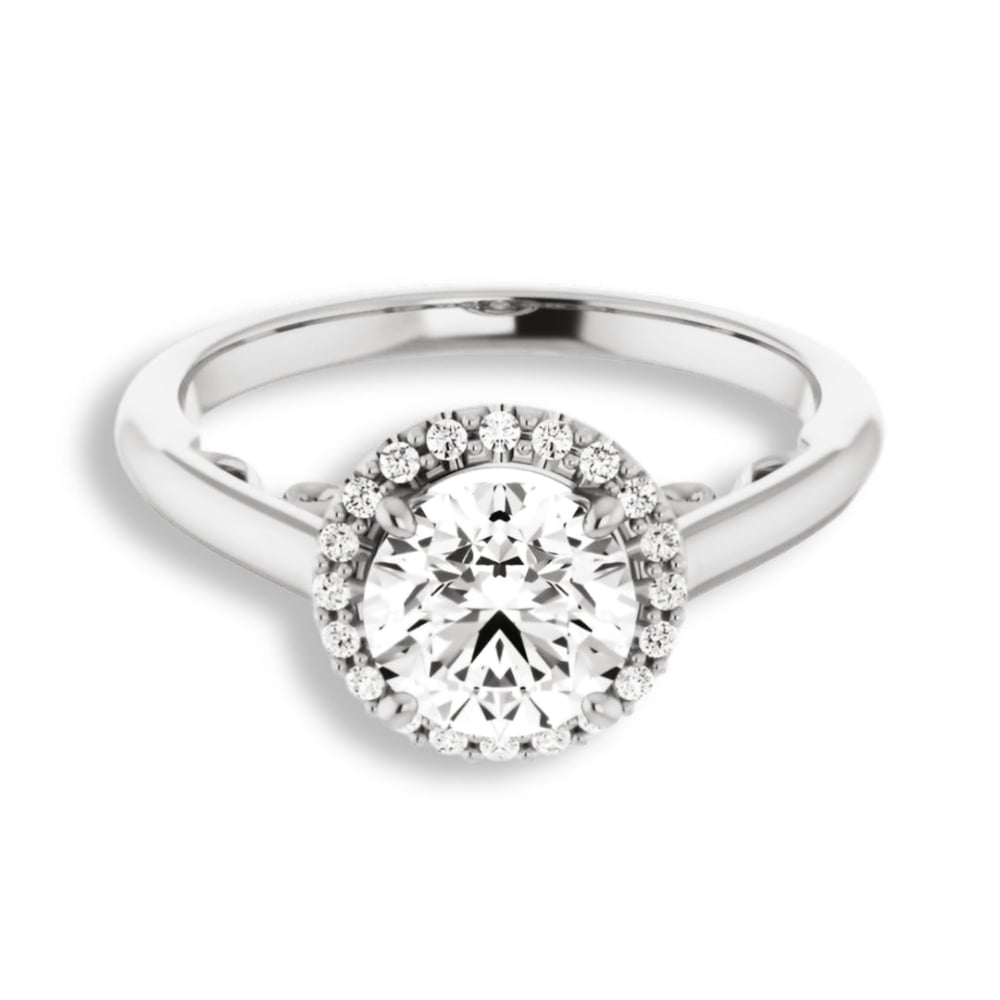 Aura Jewel Silver 14K White Gold Over Rings - Round Cut Brilliant 1.9 ...