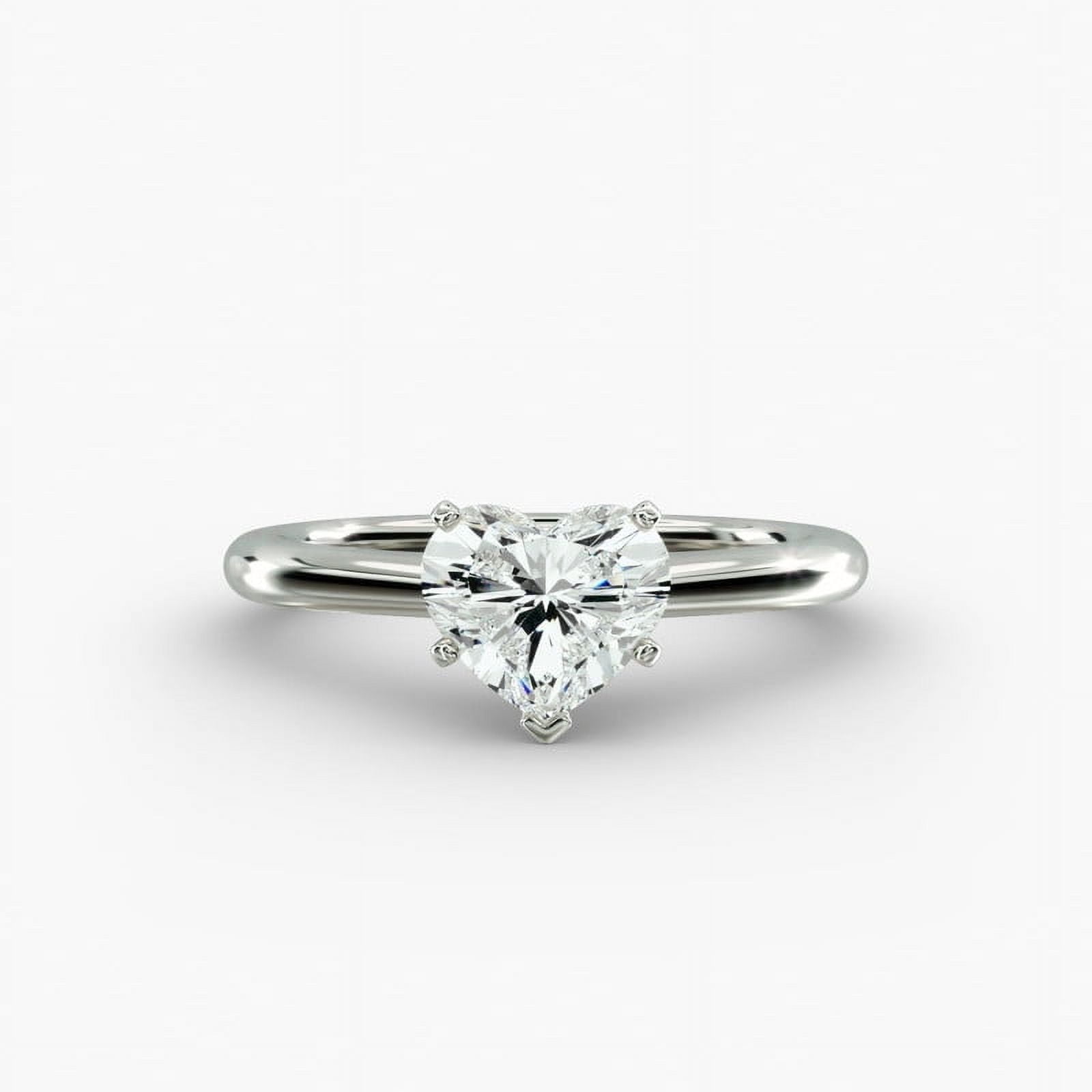 Aura Jewelry 1.58 Ct Excellent Heart Cut Moissanite Simple Solitaire ...