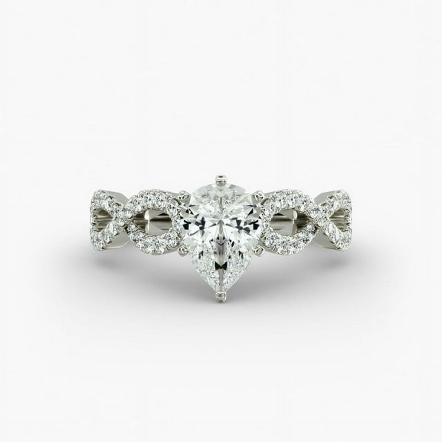 Aura Jewelry 1.78 Ct Pear Cut Moissanite Rings for Her - Engagement ...