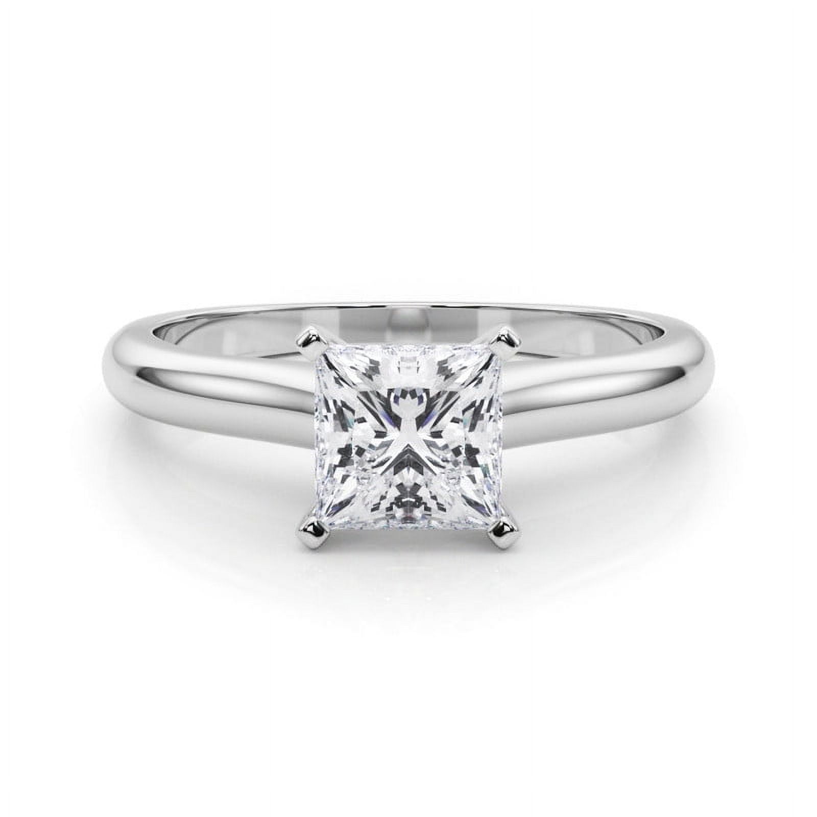 Aura Jewelry 14K White Gold Plated Ring - 1.88 Ct Princess Cut ...