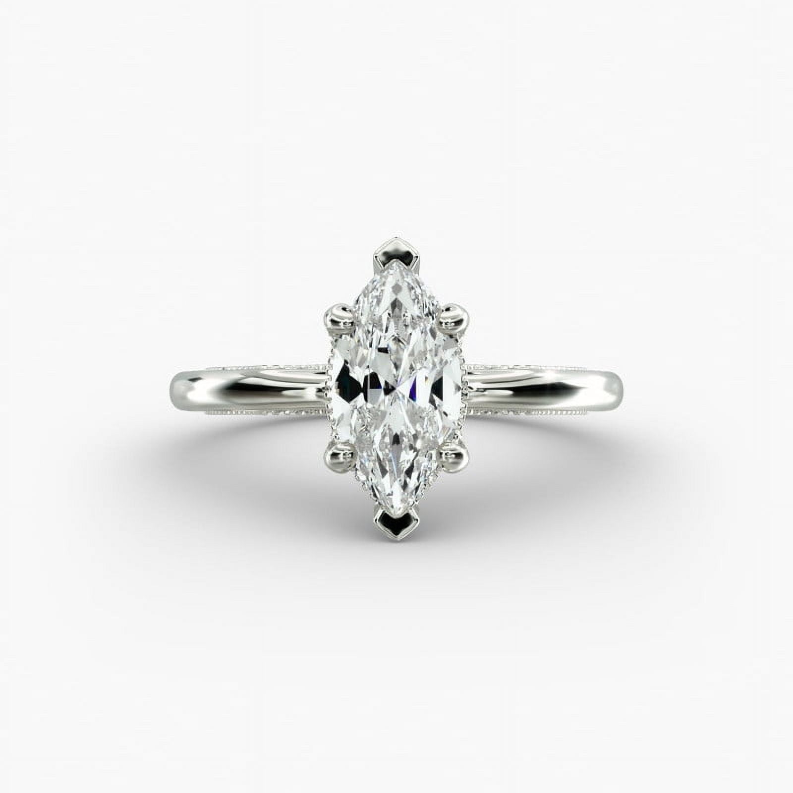 Aura Jewelry Engagement Moissanite Ring for Her - 1.78 Ct Marquise Cut ...