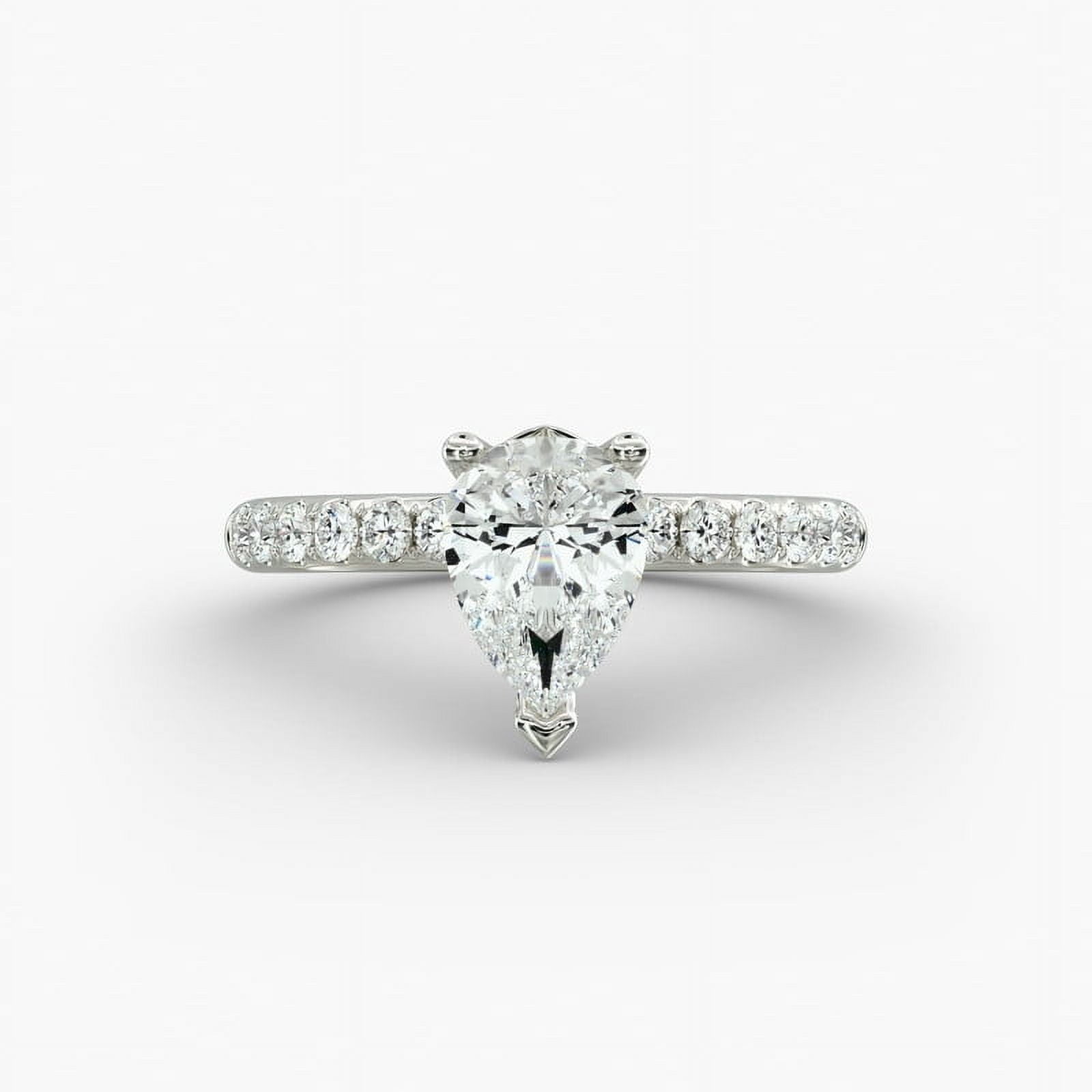 Aura Jewelry Pear Cut 1.68 Ct Moissanite Wedding Anniversary Ring ...