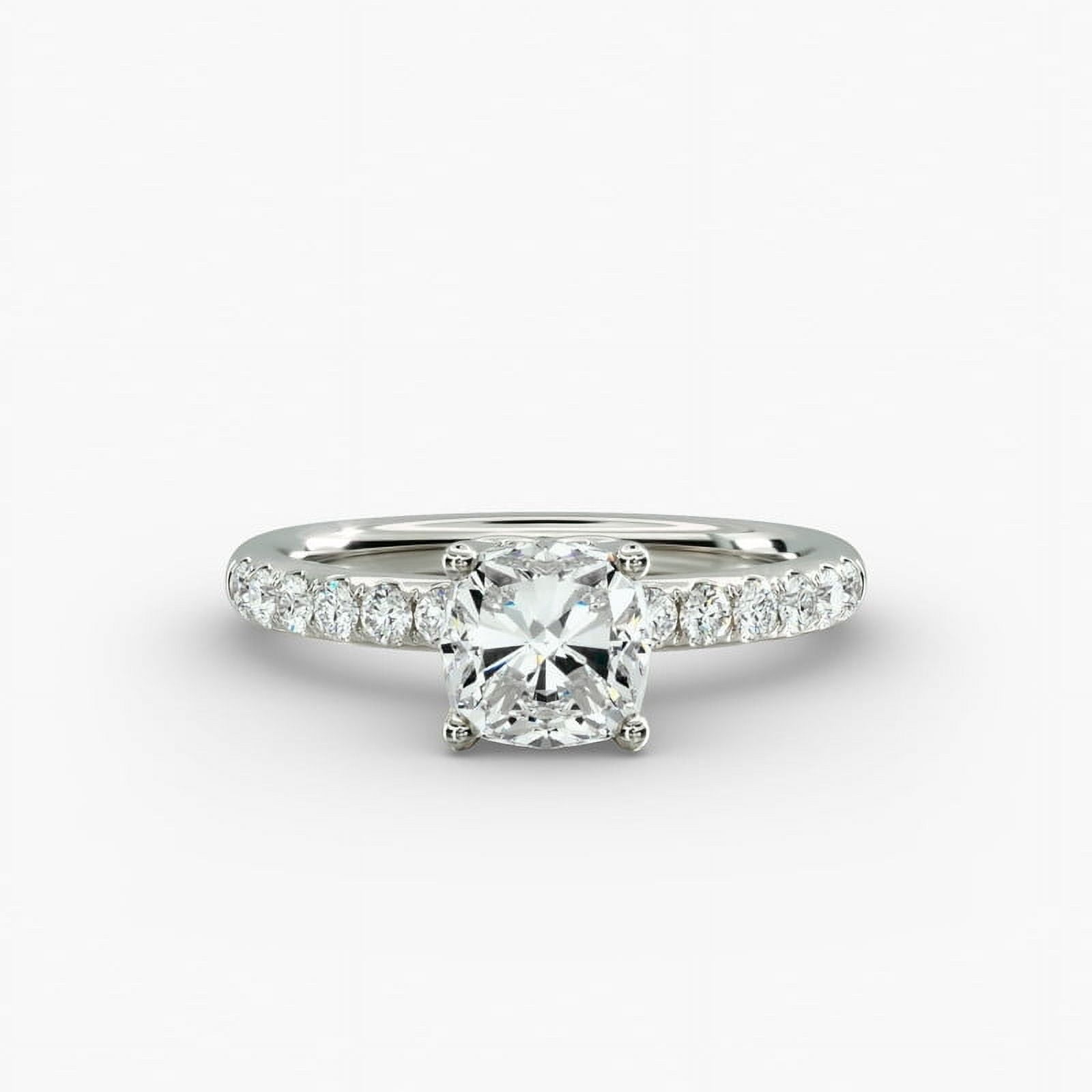 Aura Jewelry Stuning Silver Moissanite Ring - Cushion Cut 1.68 Ct White ...