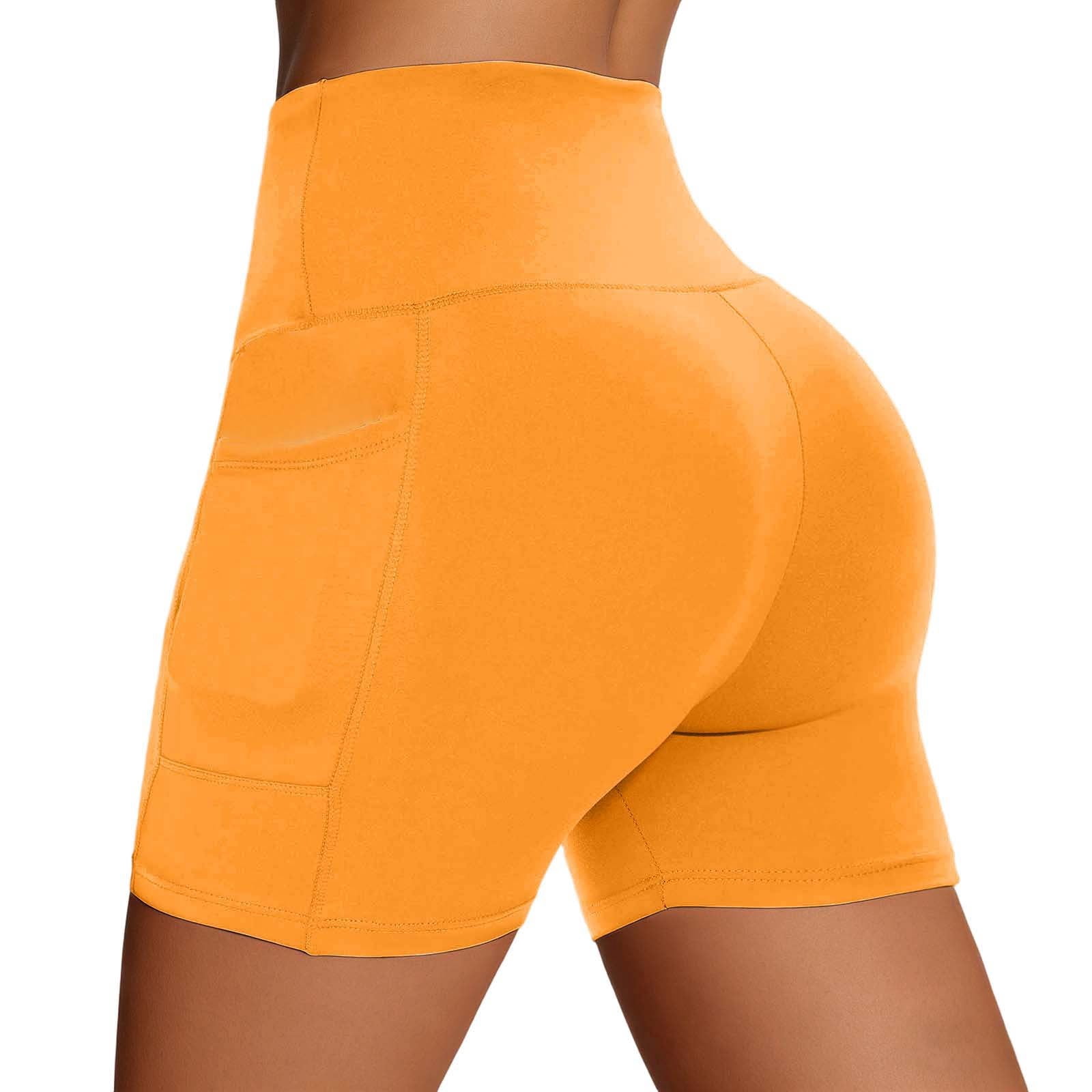 Aura Lane Women’s High Waist Yoga Shorts with Pockets – 3 Inch Tummy ...