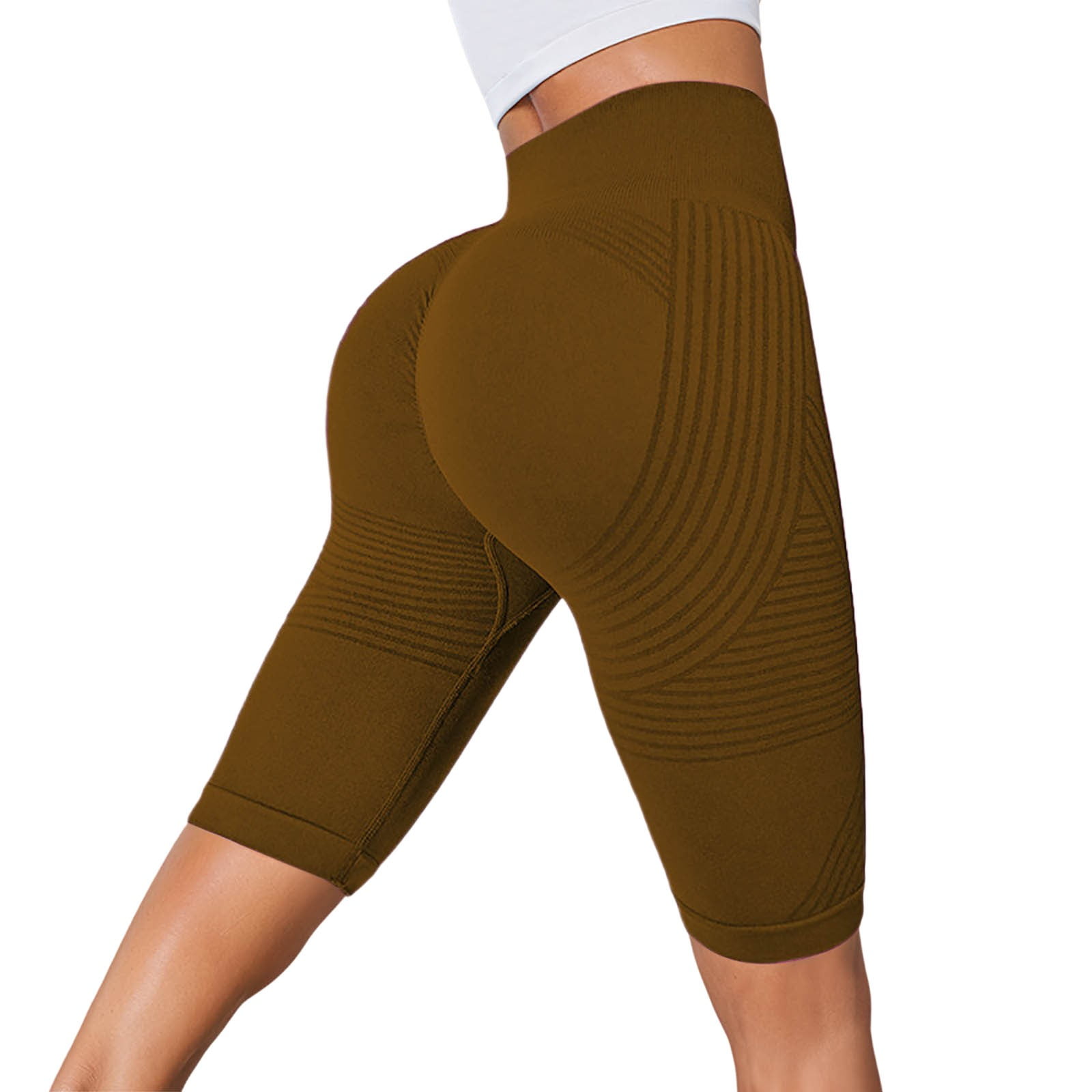 Aura Lane Women’s Seamless Peach Lift 5 Inch Yoga Shorts – High Waist ...