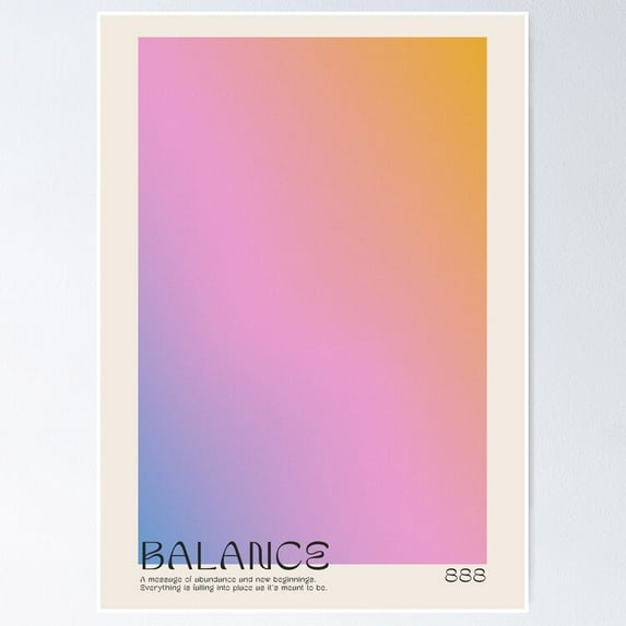 Aura Manifestation Gradient Angel Number 888 UNFRAMED Poster, 12x18 ...