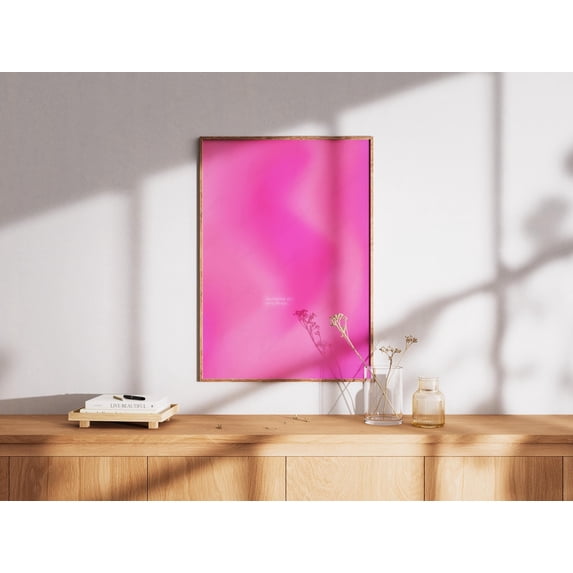 Aura Poster Becoming My Own Shape Self Love Wall Art Pink, Feminine ...
