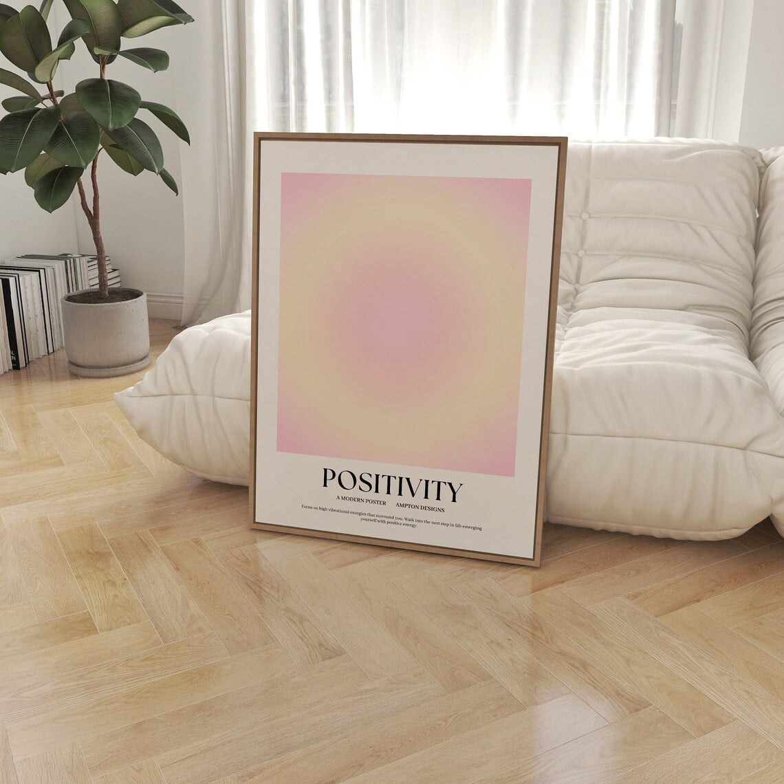 Aura Poster, Gradient Wall Art, Spiritual Print, Abstract Colour ...