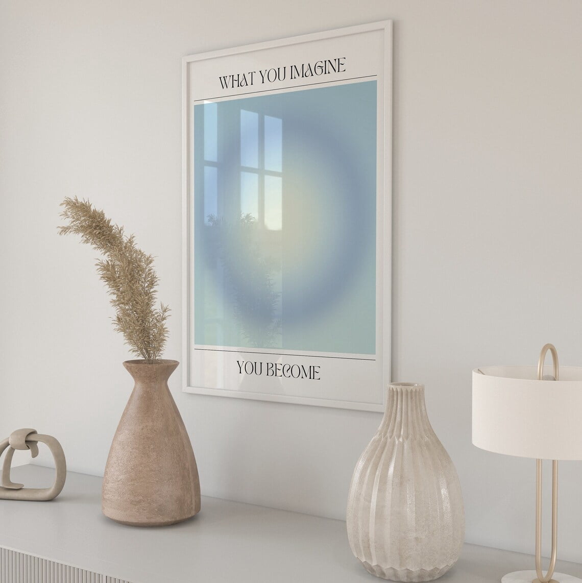 Aura Poster, Gradient Wall Art, Spiritual Print, Abstract Colour ...
