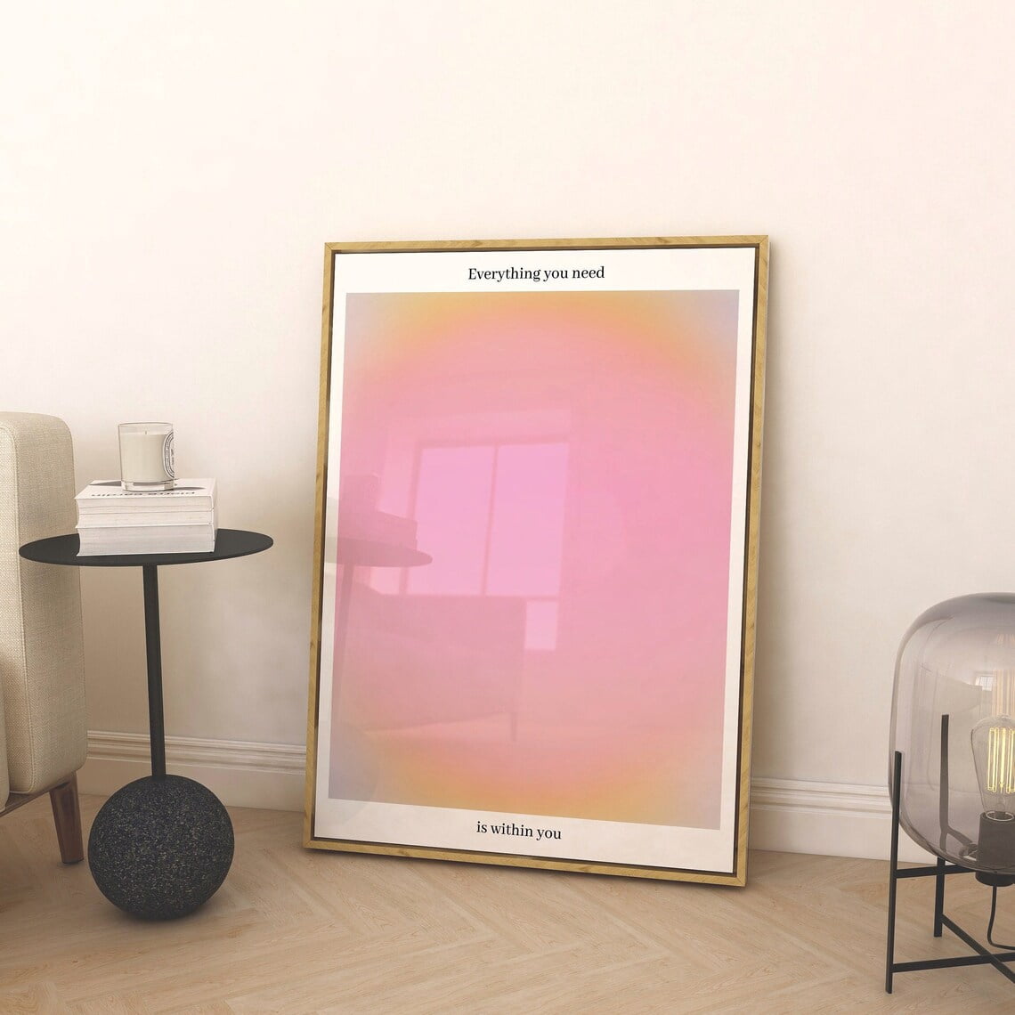 Aura Poster, Gradient Wall Art, Spiritual Print, Abstract Colour ...