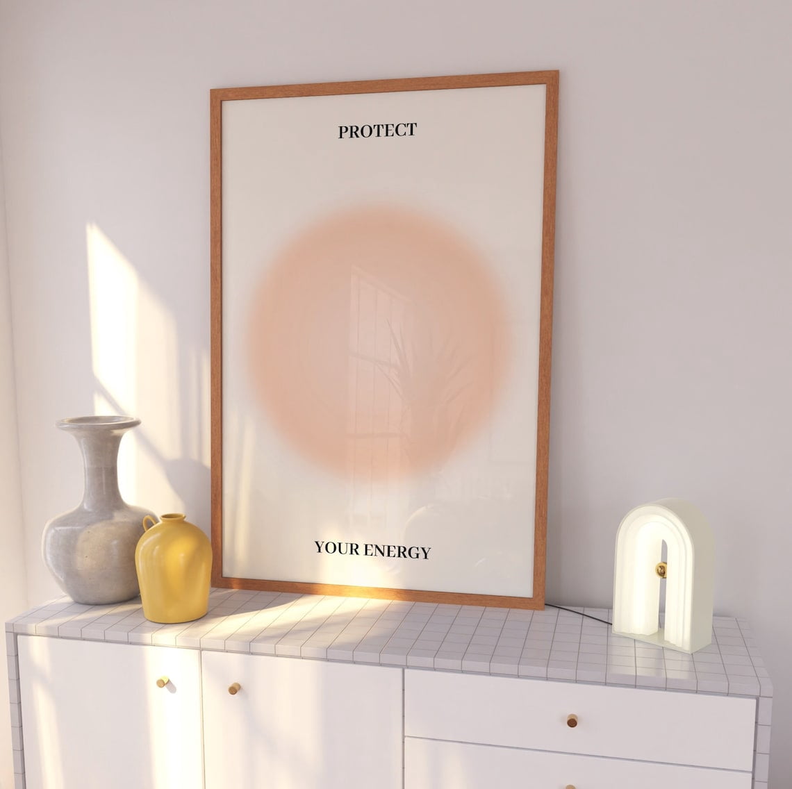 Aura Poster, Gradient Wall Art, Spiritual Print, Abstract Colour ...