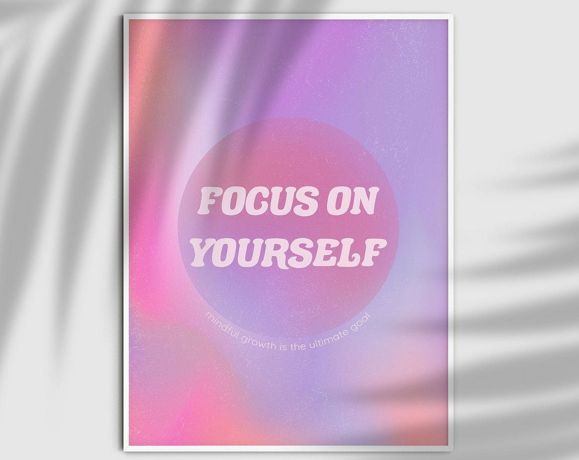 Aura Poster, Mindfulness Quote, Retro Gradient Art, Vintage Psychedelic ...