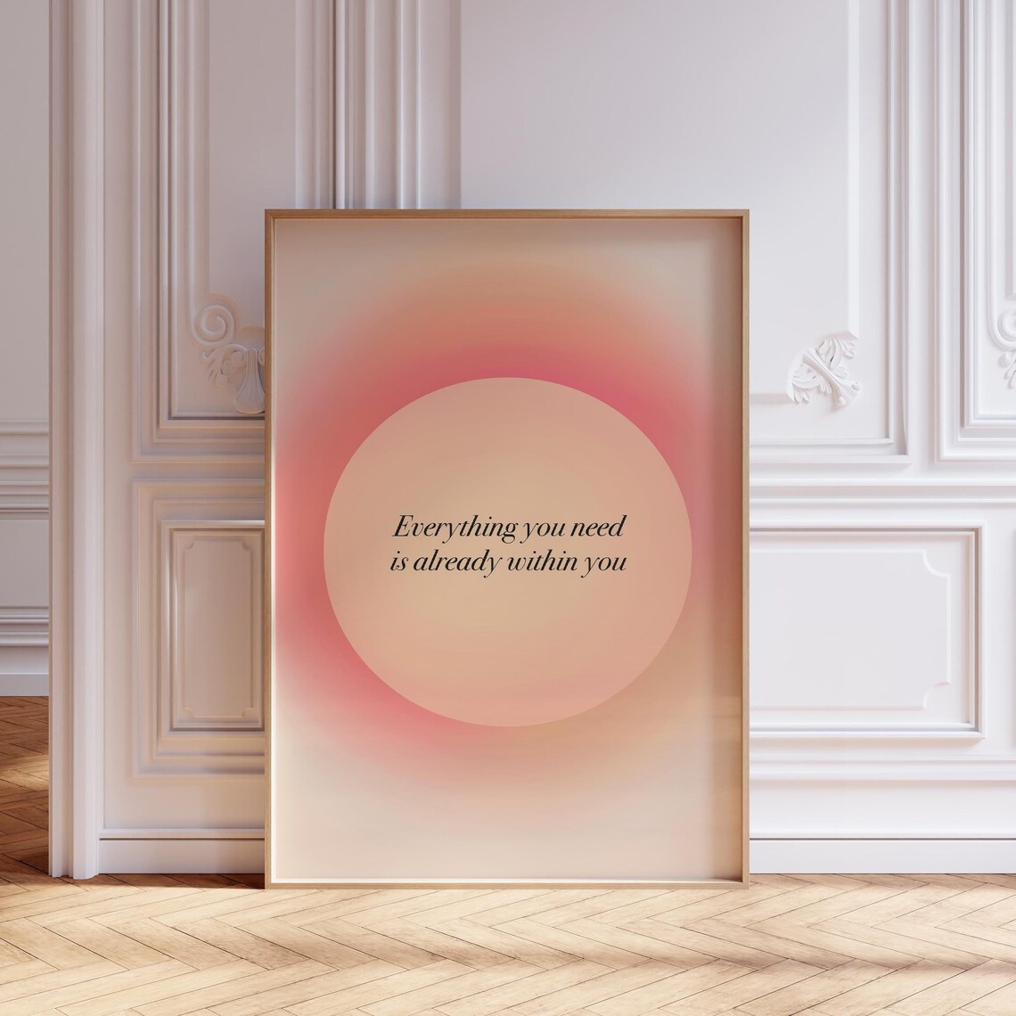 Aura Poster Pink Zen Wall Art Aura Print Aura Wall Art Self Love Art ...