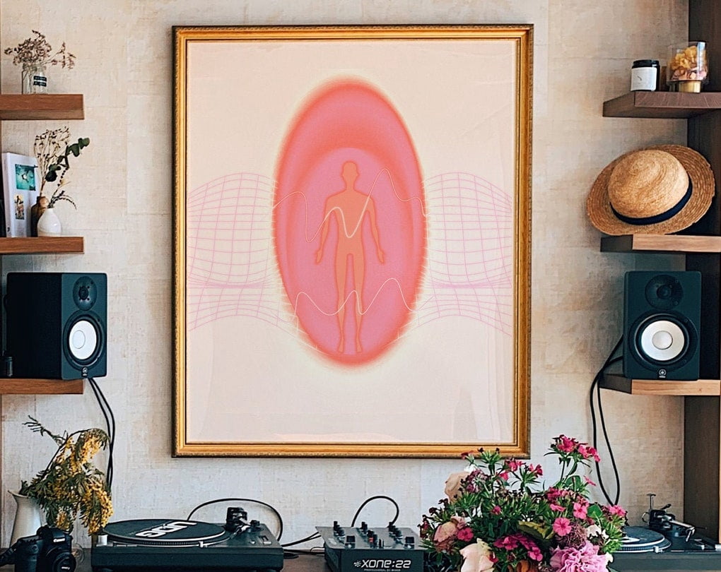 Aura Poster, Retro Gradient Poster, Grainy Gradient, Aesthetic Room ...