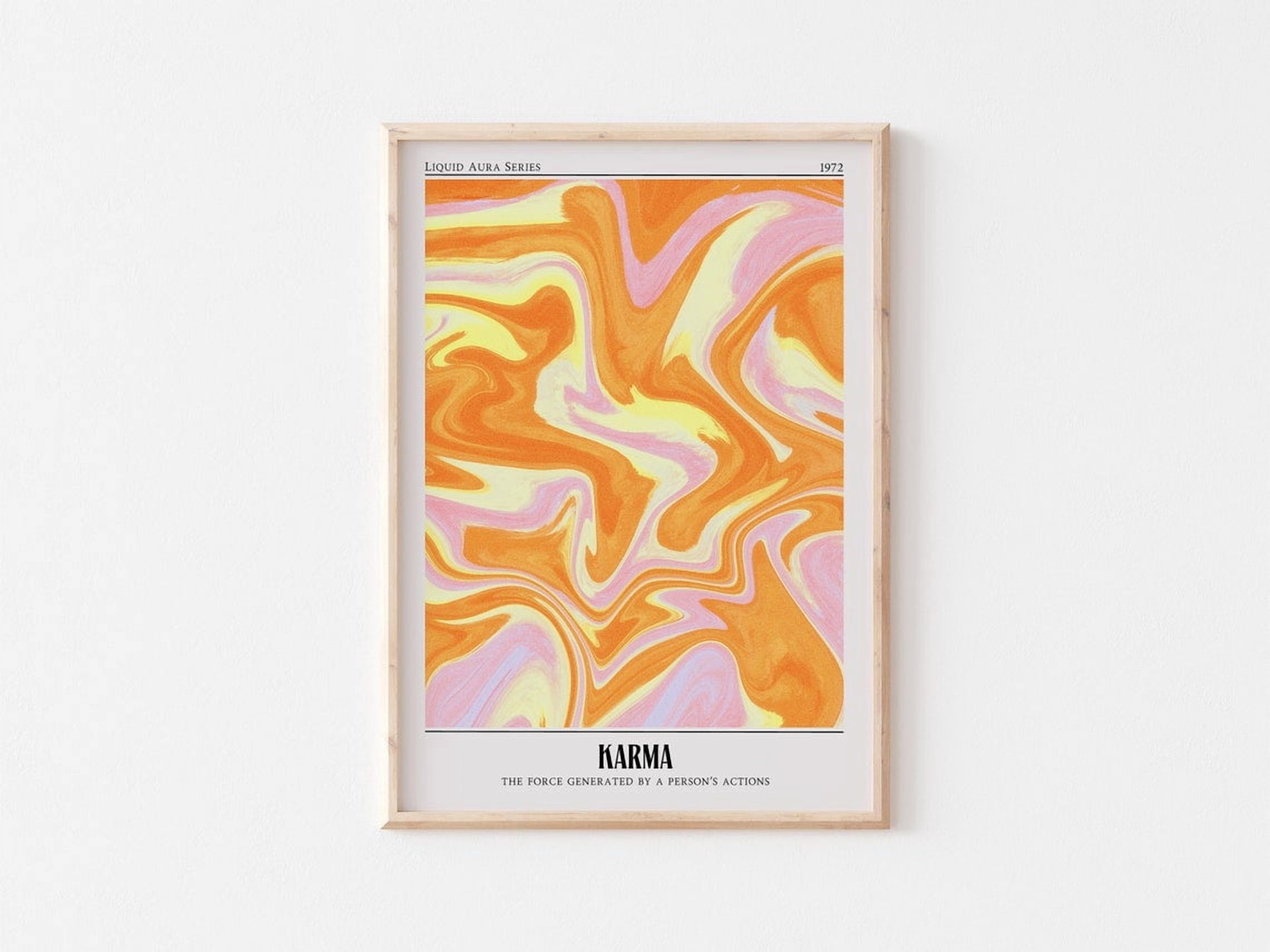Aura Poster, Retro Gradient Print, Vintage Psychedelic Wall Art ...
