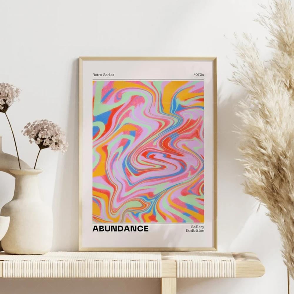 Aura Psychedelic Retro Gradient 70s Nostalgia Positive Affirmation Wall ...