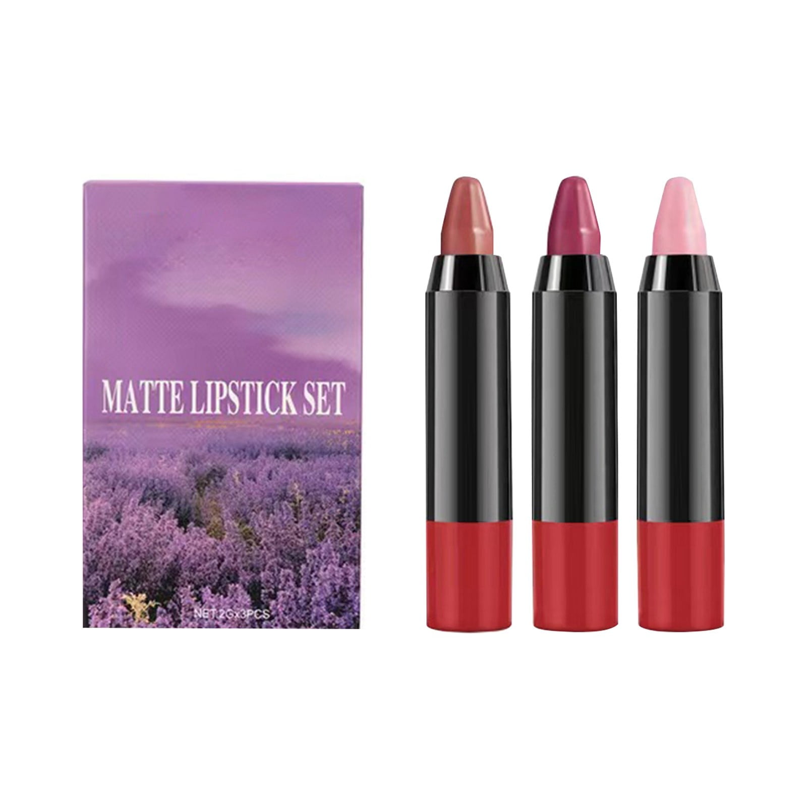 Aura Velvet Crayon Lipstick Set Three Lipstick Pen Lipstick Color Set ...
