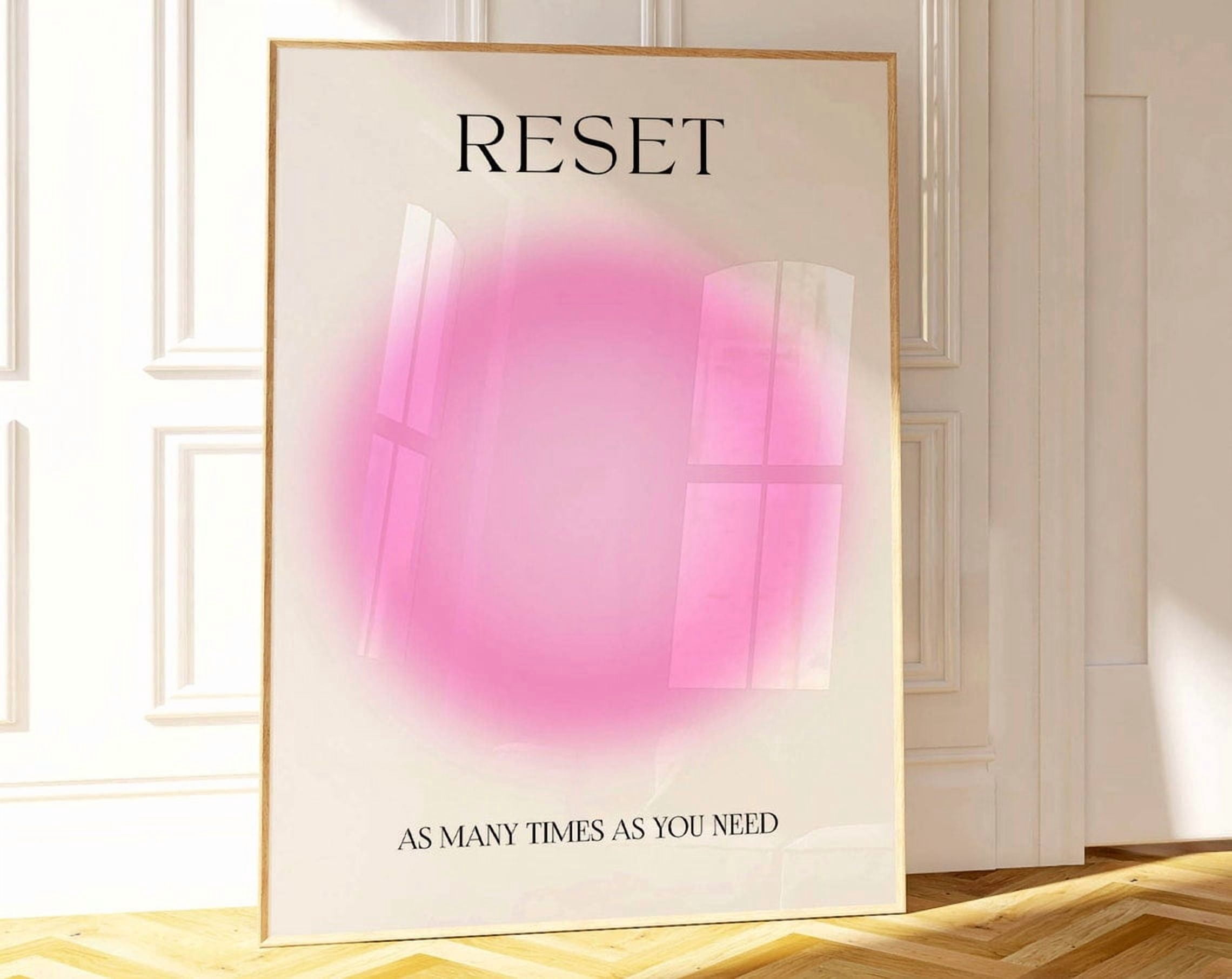 Aura Wall Art Print Hot Pink Decor Girly Wall Art Above Bed Affirmation ...