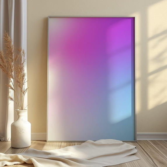 Aura Wall Art Red Purple Gradient Abstract Colorful Modern Spiritual ...
