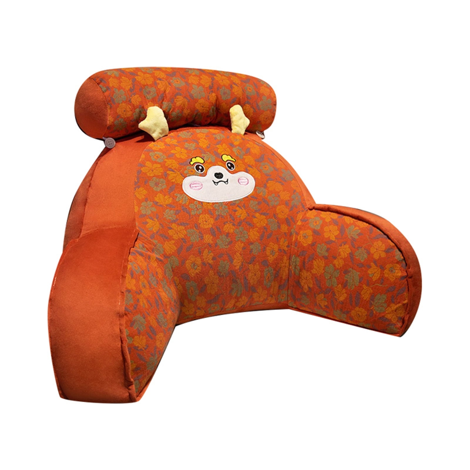 Auraaa 3 Layer Bed Backrest Pillow Soft Lumbar Support Cushion for Sitting in Bed Reading ...