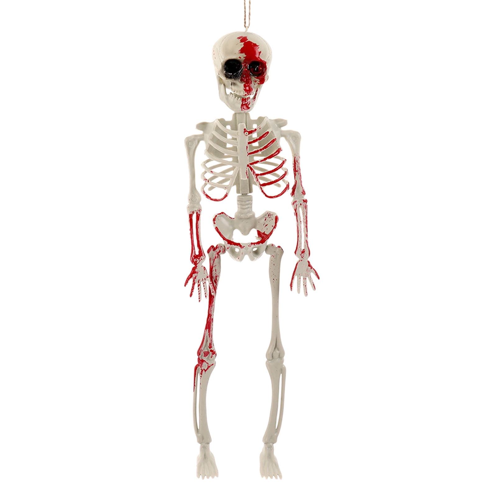 Auraaa 40cm Poseable Halloween Skeleton Movable Bones with Top Hat/Cape ...