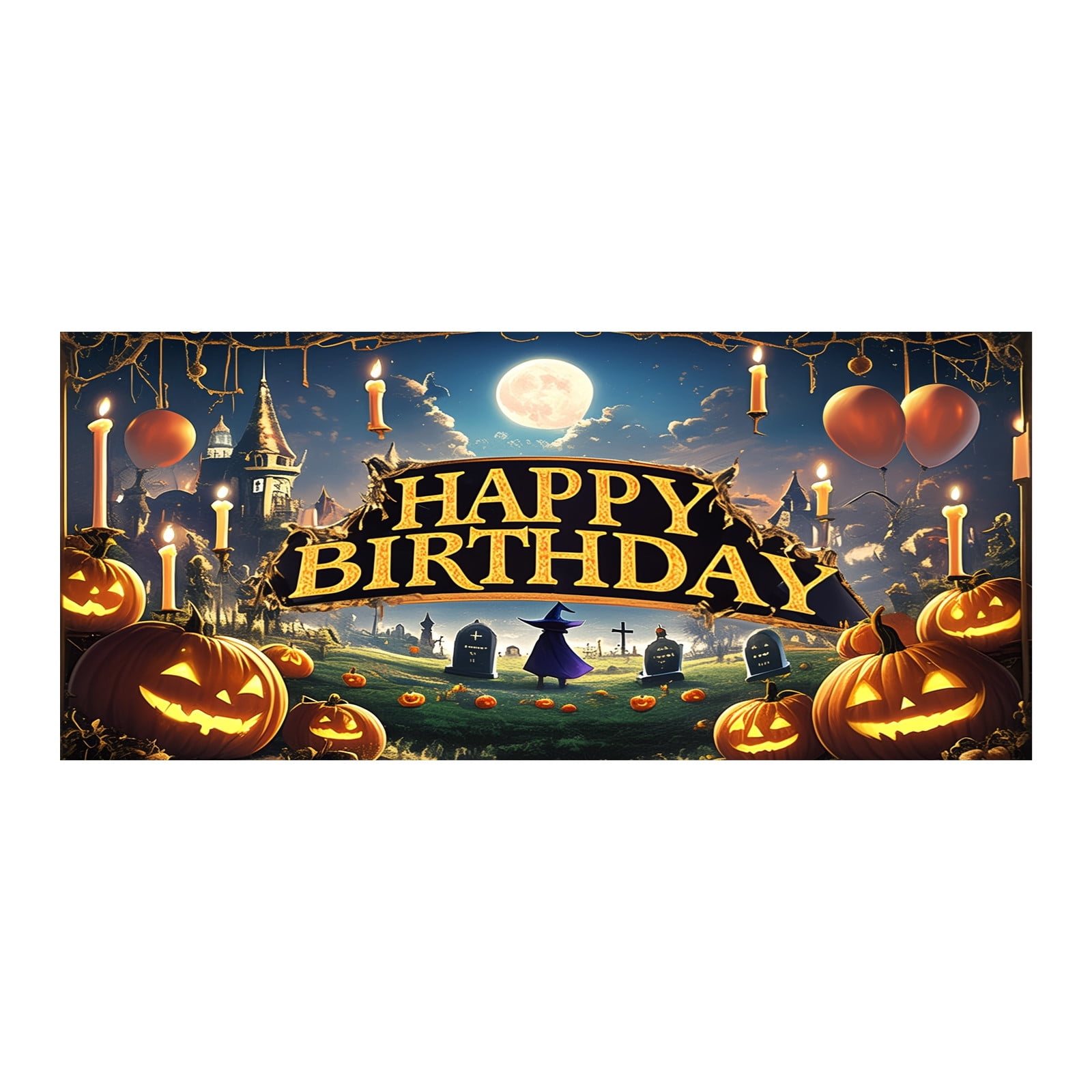 Auraaa Halloween Garage Banner Weird Decorations Terrifying Atmosphere It's Big Enough to Cover ...
