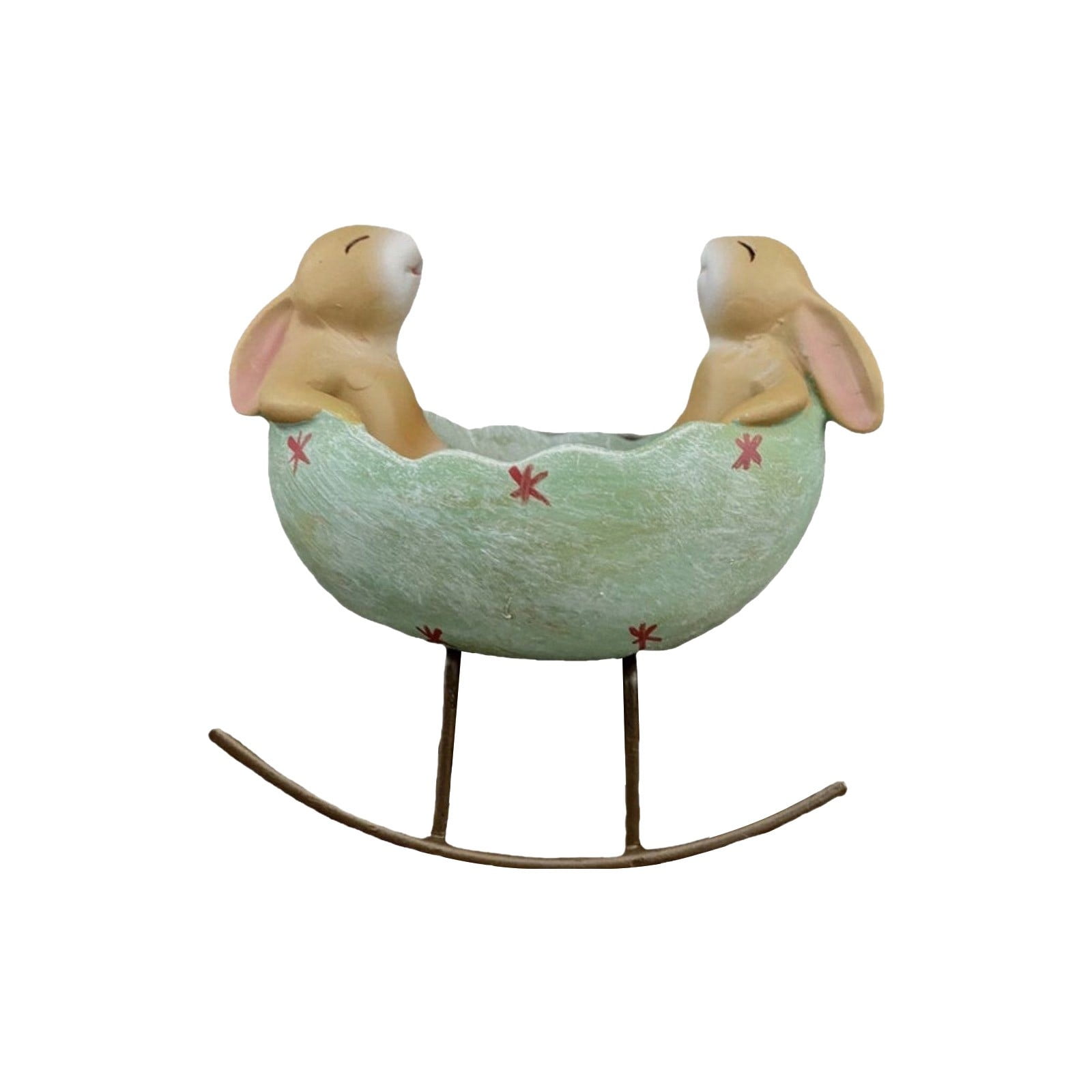 Auraaa Laughing Bunny Rabbits Rocking in an Easter Egg Cradle Spring ...