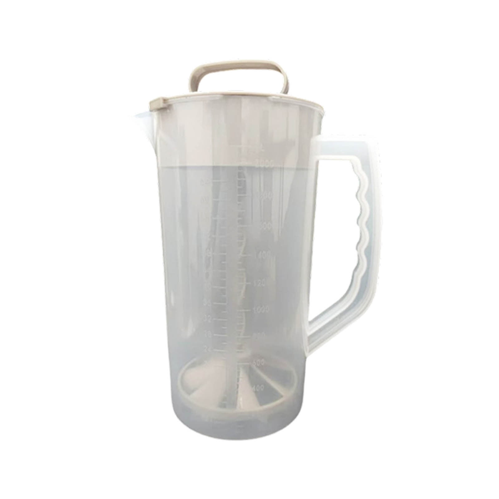 Auraaa Mixing Pitcher for Drinks 2000ml Juice Plastic Drink Pitcher with Lid Mixer Plunger Clear ...