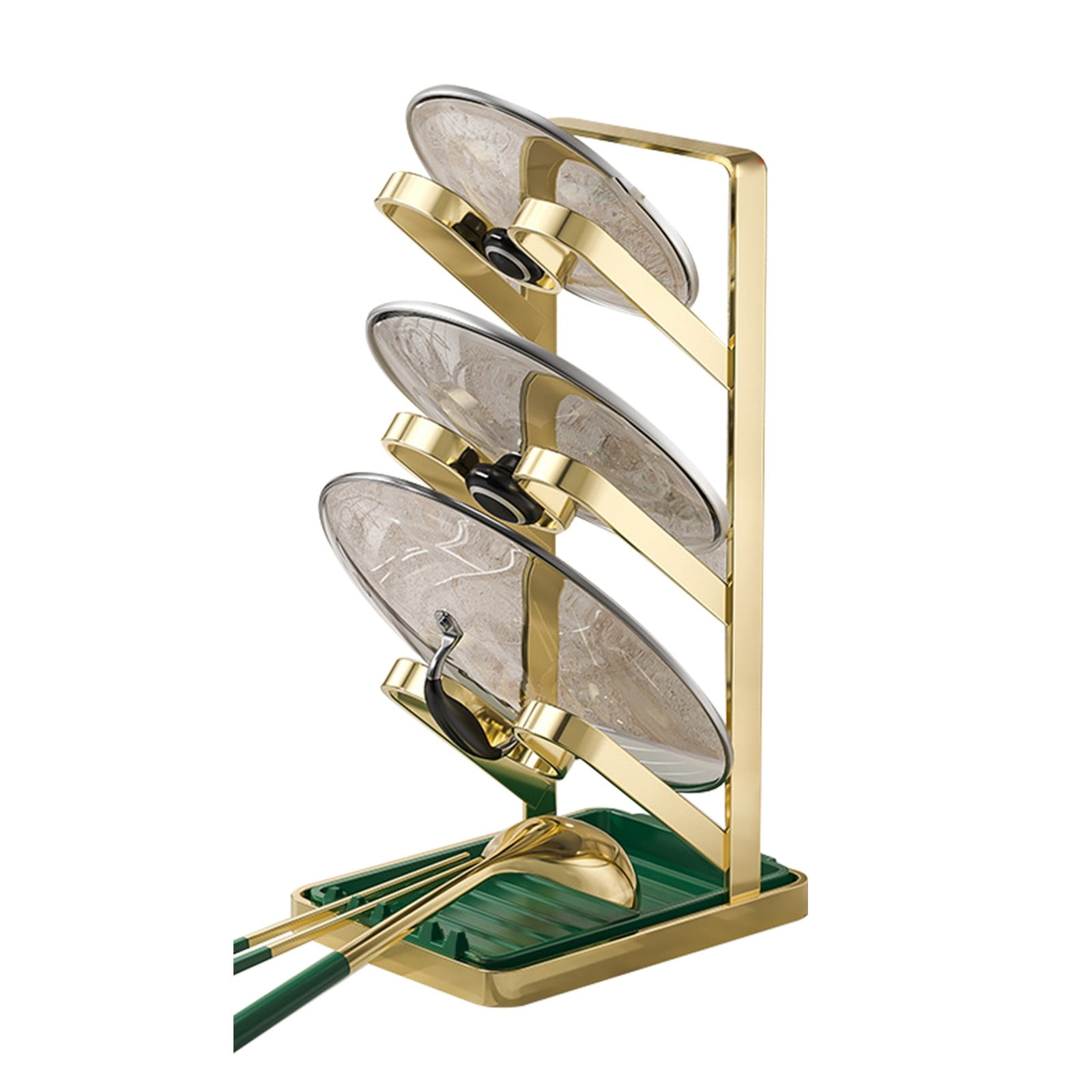 Auraaa Pot Lid Organizer Pot Lid Rack Holder Suitable for Bakeware Dish Plate, Cutting Boards ...