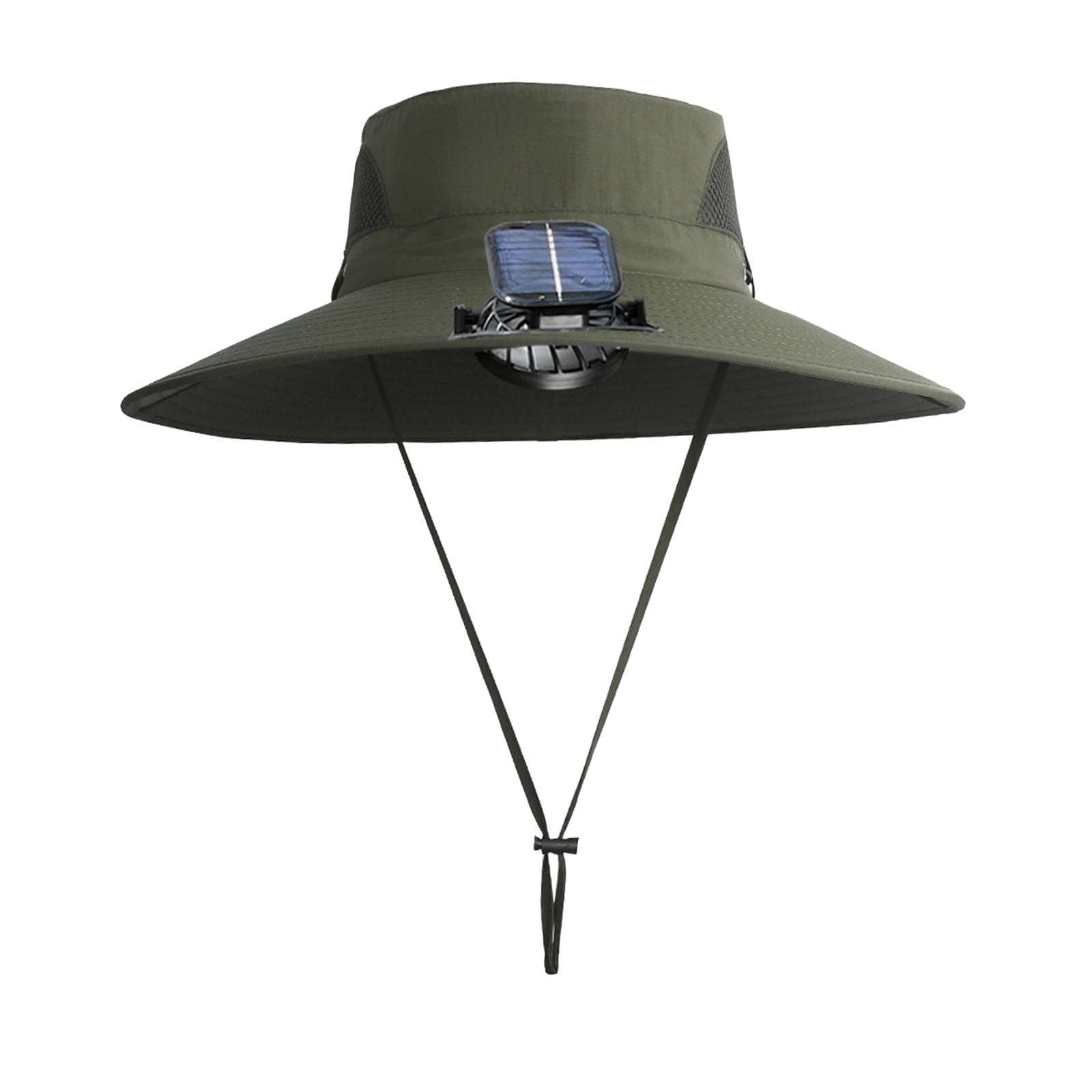 Auraaa Sun Hat,Wide Brim Solar Fan Outdoor Fishing Hat with Solar Fans ...