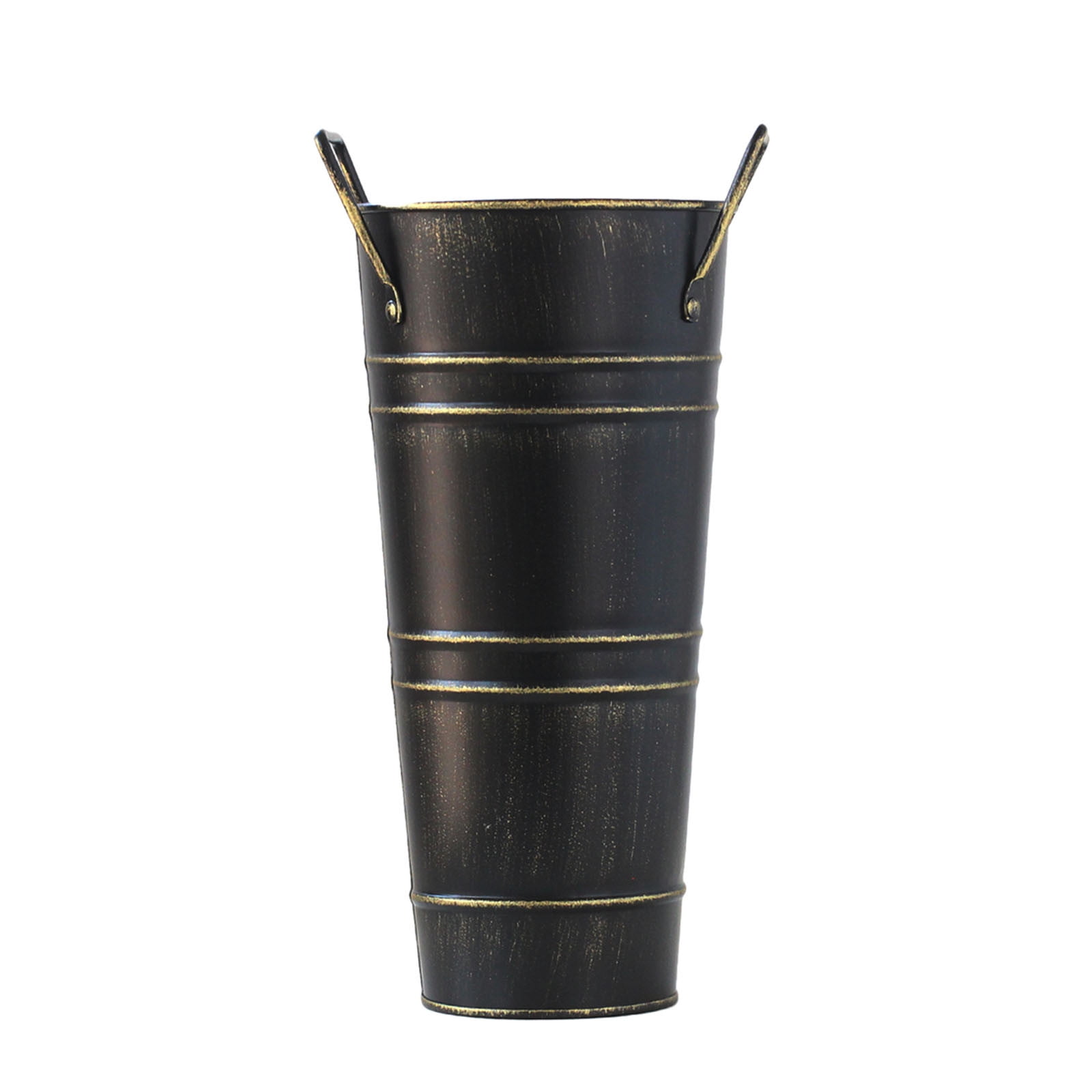 Auraaa Tin Bucket Vase， Freestanding Umbrella Shape Metal Bucket Rack Barrel Canes Walking ...