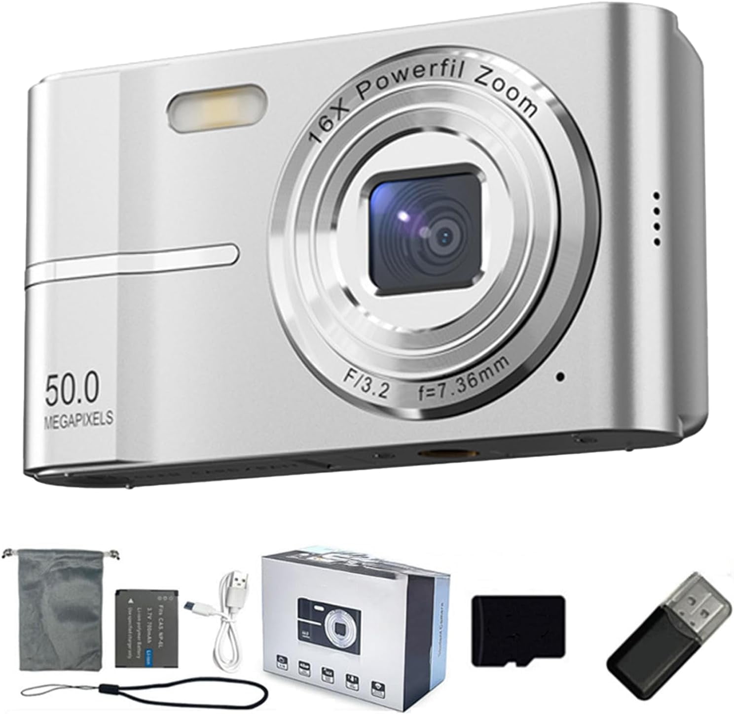 Auracam - 2000's Aesthetic Digital Camera,50MP,Anti-Shake FHD 1080p ...