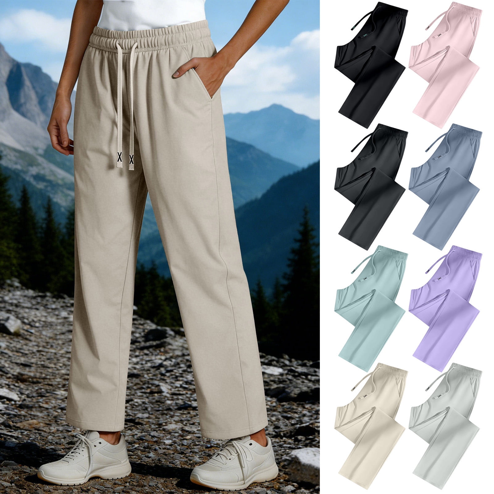 Auralook Unisex Lightweight Hiking Long Pants Men Women Quick Dry ...