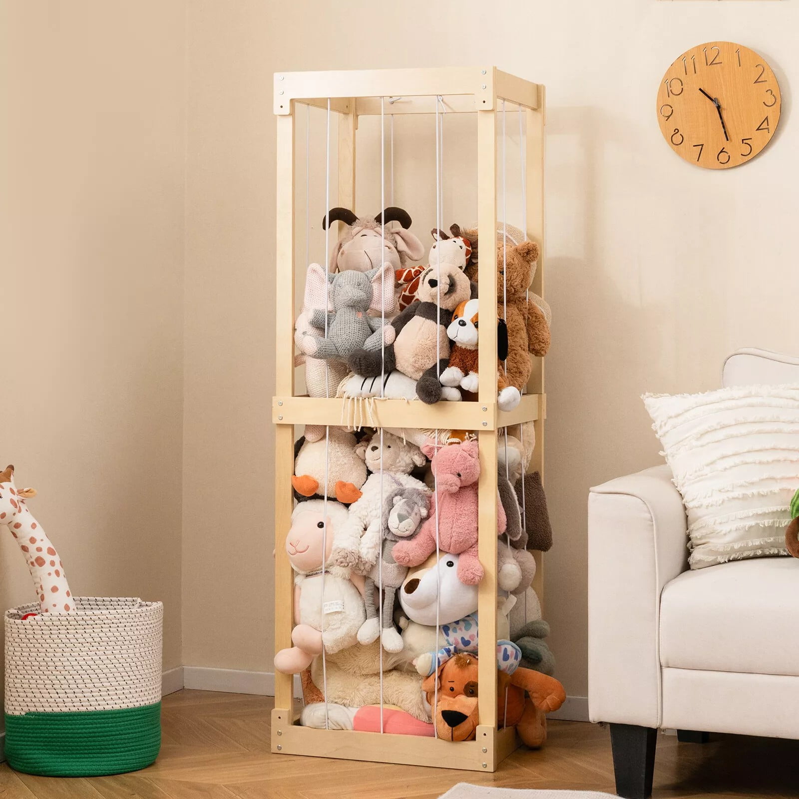 Auranook 300L Large Stuffed Animal Storage, Space-saving Toy Storage ...