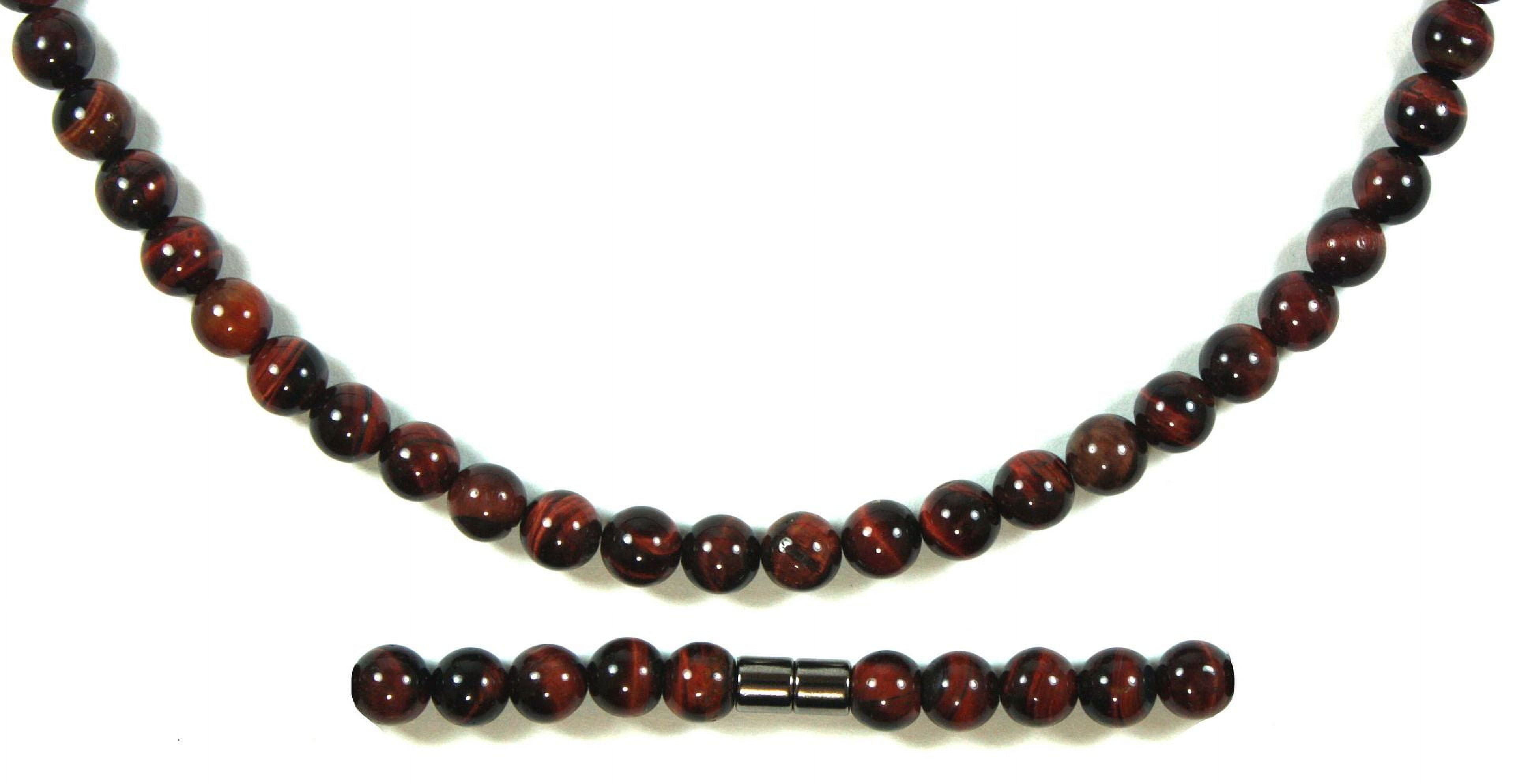 Auras by Osiris | Handmade Red Tiger Eye Crystal Necklace - Grounding Genuine Gemstone Beaded ...