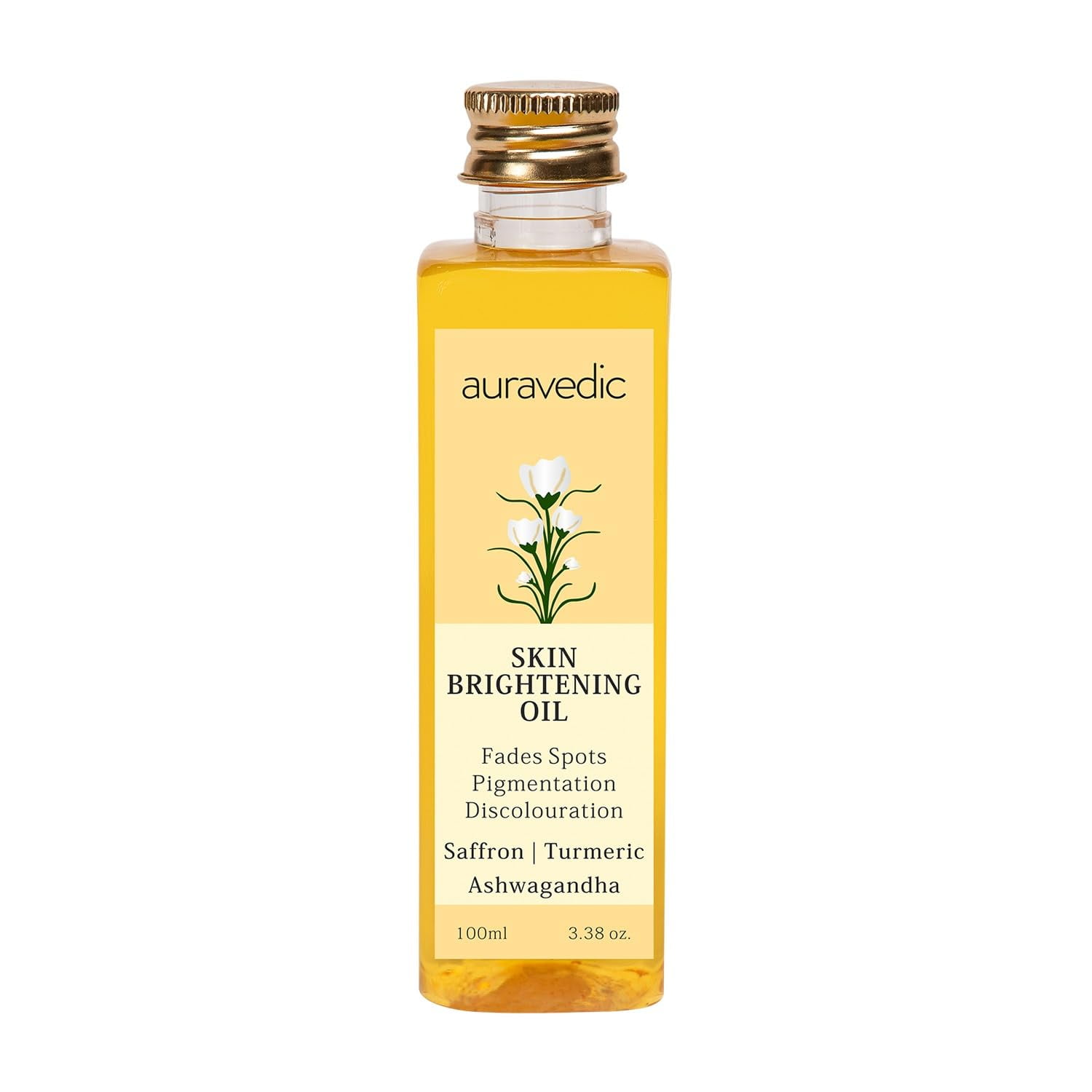 Auravedic Skin Oil for IFF17 Radiant Skin | Face Massage Oil with Saffron, Ashwagandha ...