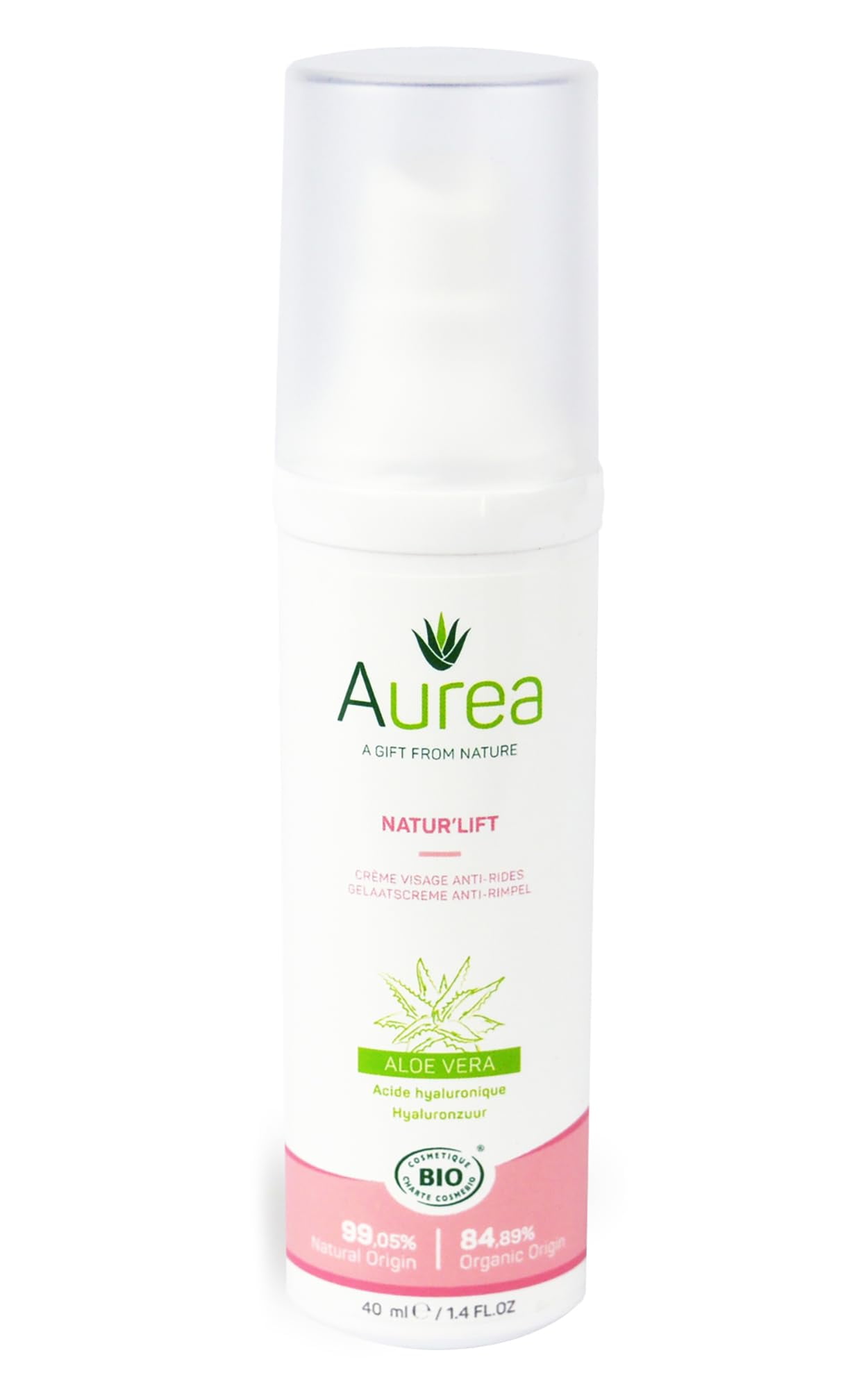 Aurea Natur' Lift Face Cream - Improves The Skin's Texture - Contains Hyaluronic Acid - Toning ...