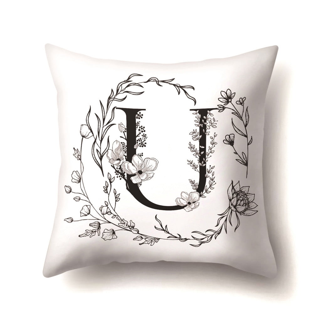 Aureia Pillowcase New Arrivals! Wreath 26 English Letters Polyester ...