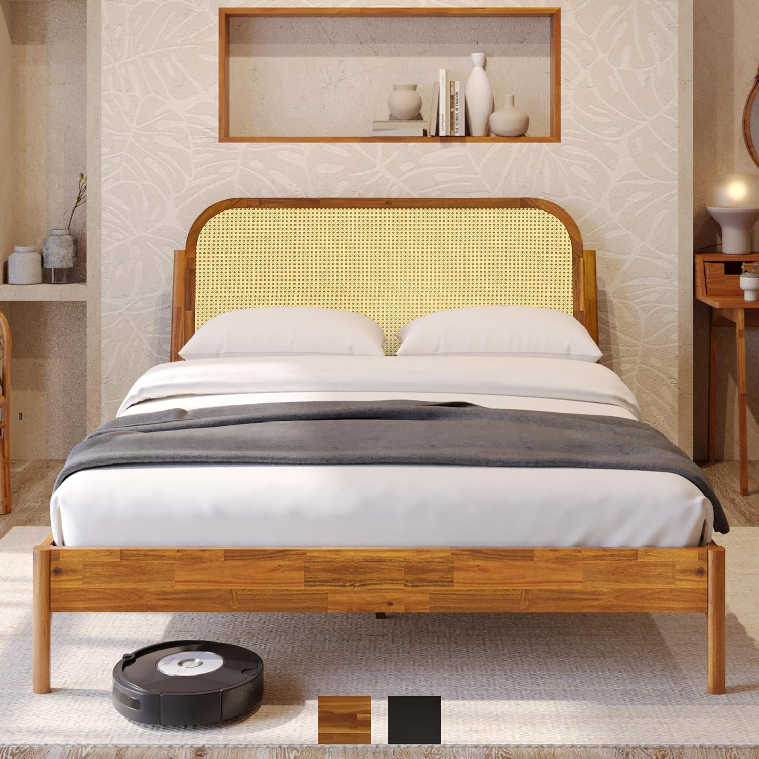 Aurelia 14 Inch Signature Bed Frame with Headboard - Bohemian & Mid ...