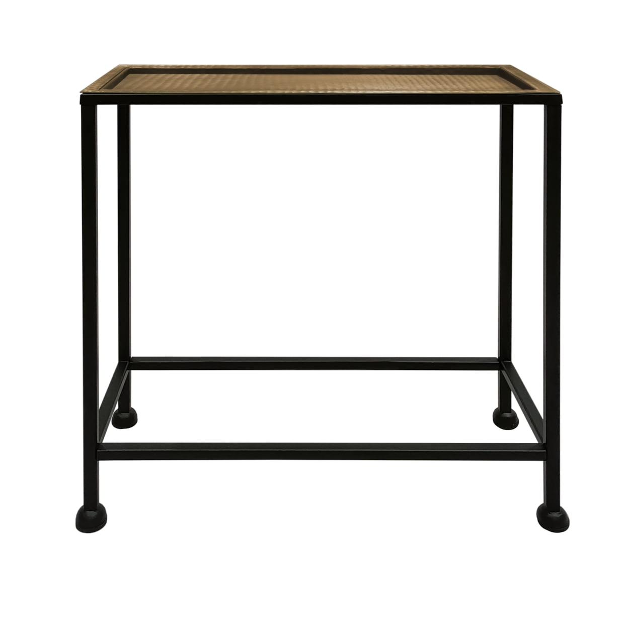 Aurelia 20" Side End Table Tray Top Antique Bronze Aluminum Black Iron ...