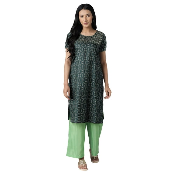 Aurelia Women'S Polyester Kurta-Straight Palazzo (21Onas12904-505023 ...