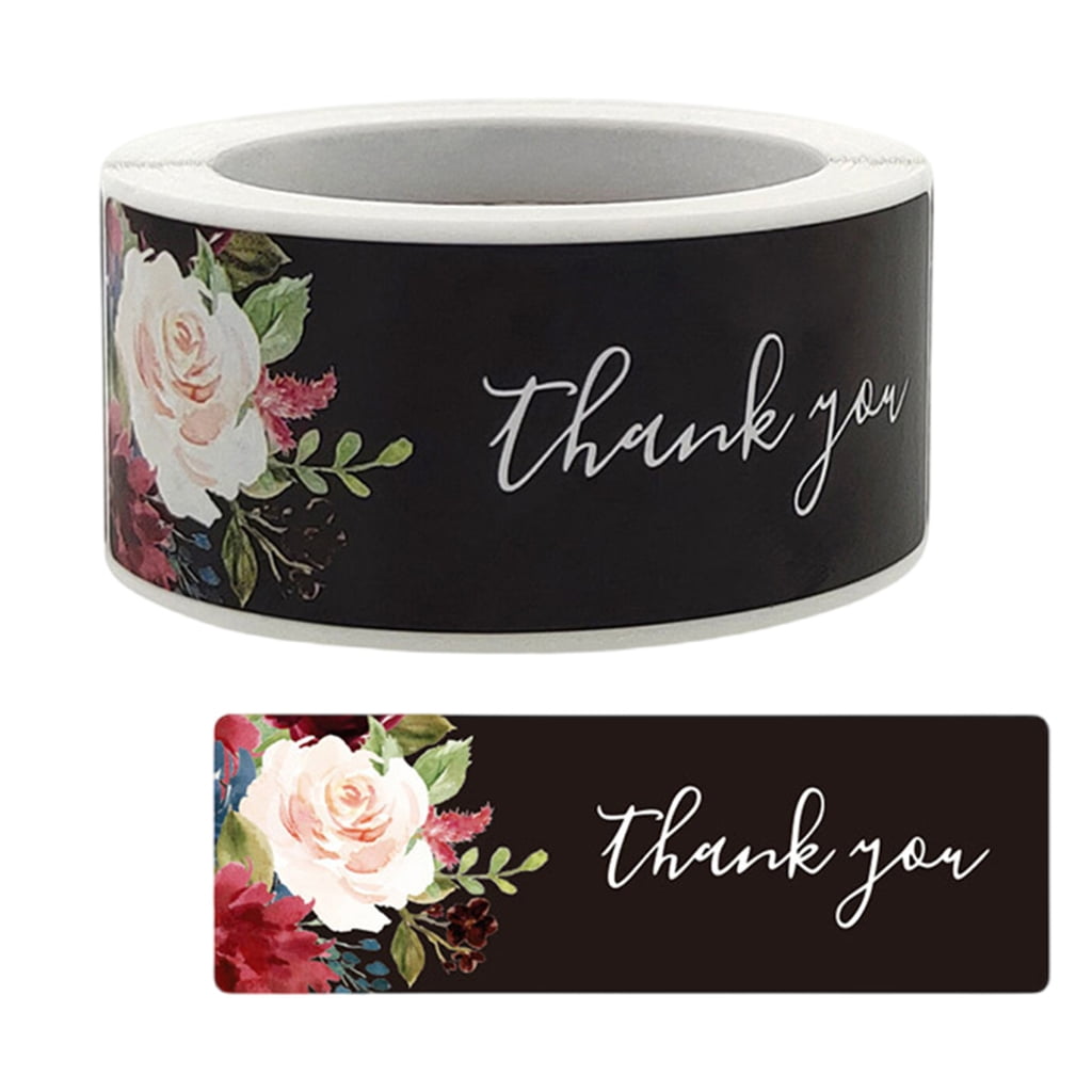 Aurgiarme 1 Roll Thank You Label Sticker Adhesive Roll for Small ...