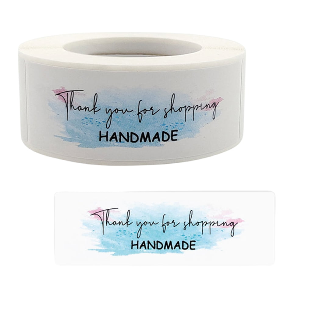 Aurgiarme 1 Roll Thank You Label Sticker Adhesive Roll for Small ...