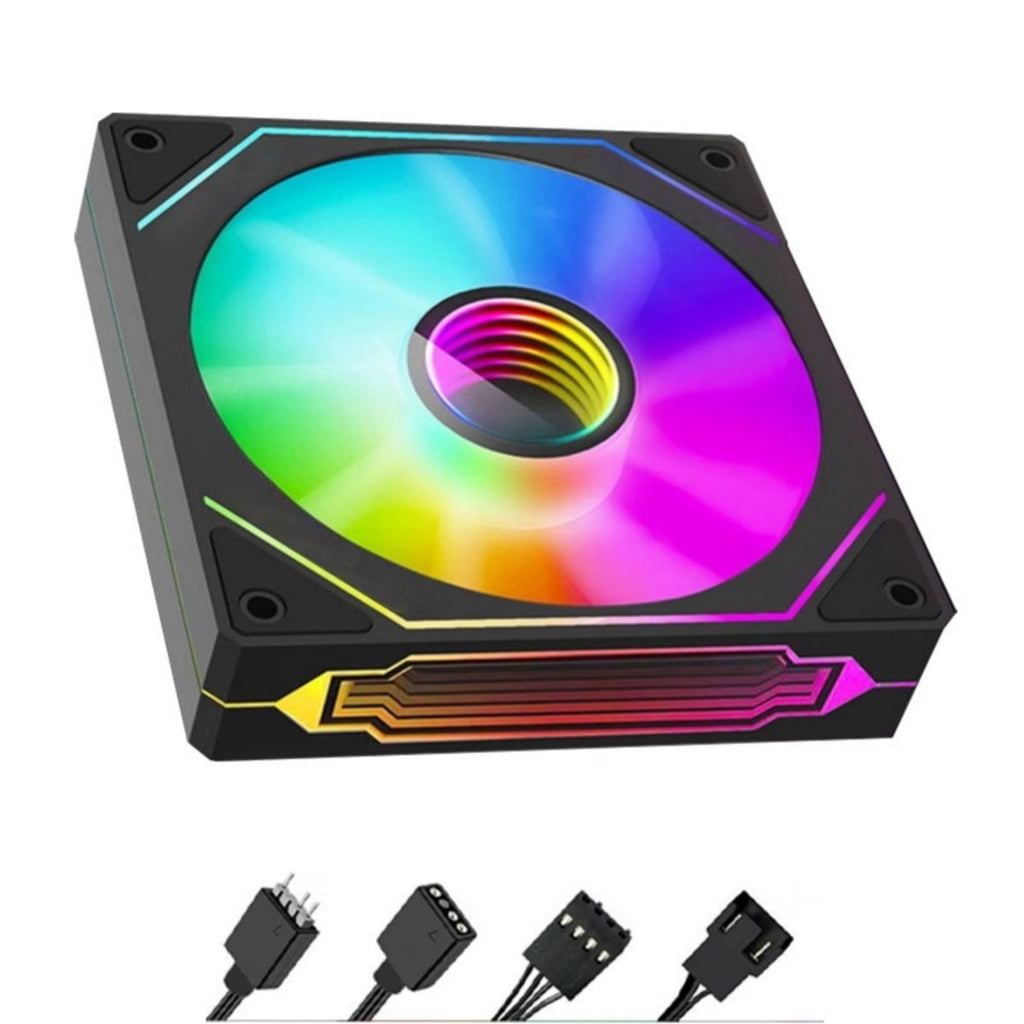 Aurgiarme 120mm Infinitys ARGB PC Fan, Efficient Cooling PWM Control ...