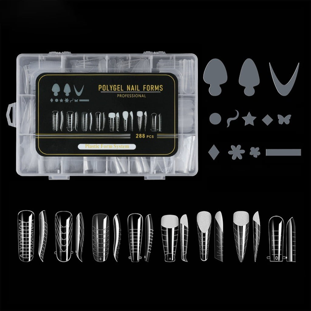 Aurgiarme 288 Pcs Nails Forms Nails Shapes Full Coverage Nails ...