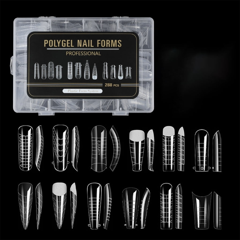 Aurgiarme 288 Pcs Nails Forms Nails Shapes Full Coverage Nails ...