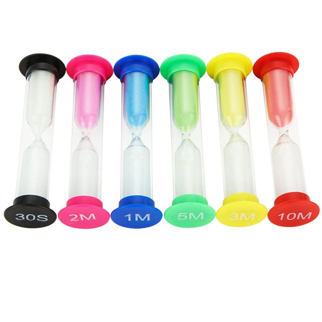 Aurgiarme 6Pc Colorful Sand Timer Clock Sandglasses Timer Wide Ranges ...