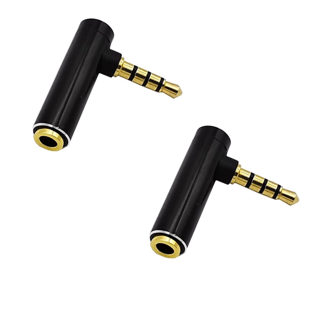 Aurgiarme 90 Degree 3.5mm Male to Female Sound Plug with Gold Plated ...